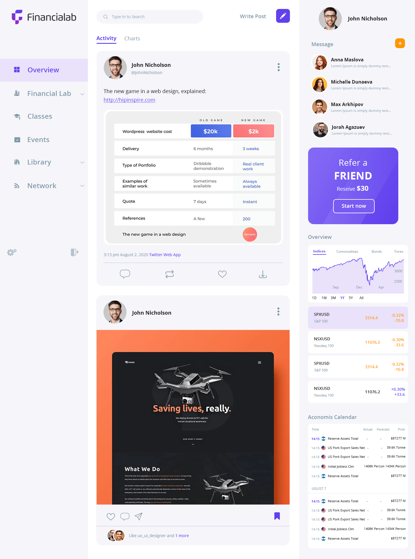 Dashboard Web App UI/UX Design - Hipfolio