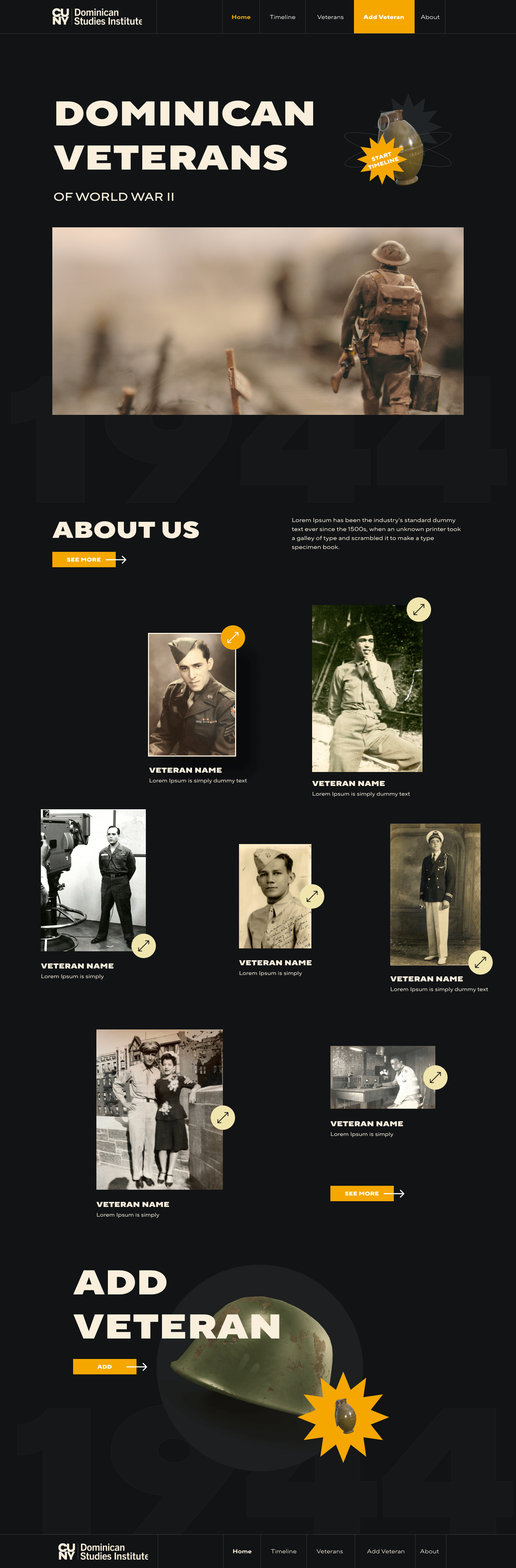 Military Website UI/UX Design - Hipfolio