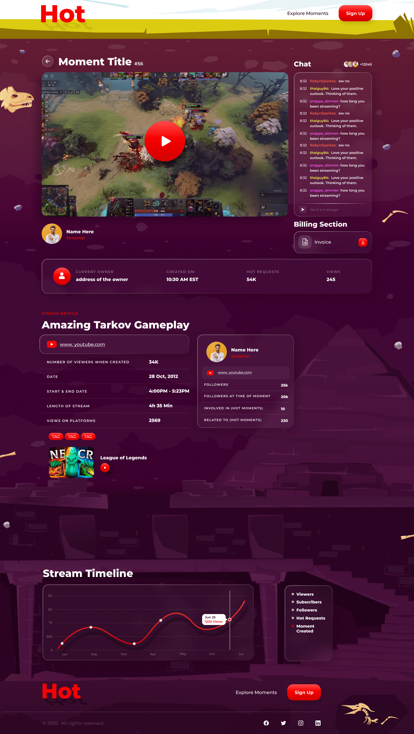 Gaming Website UI/UX Design - Hipfolio