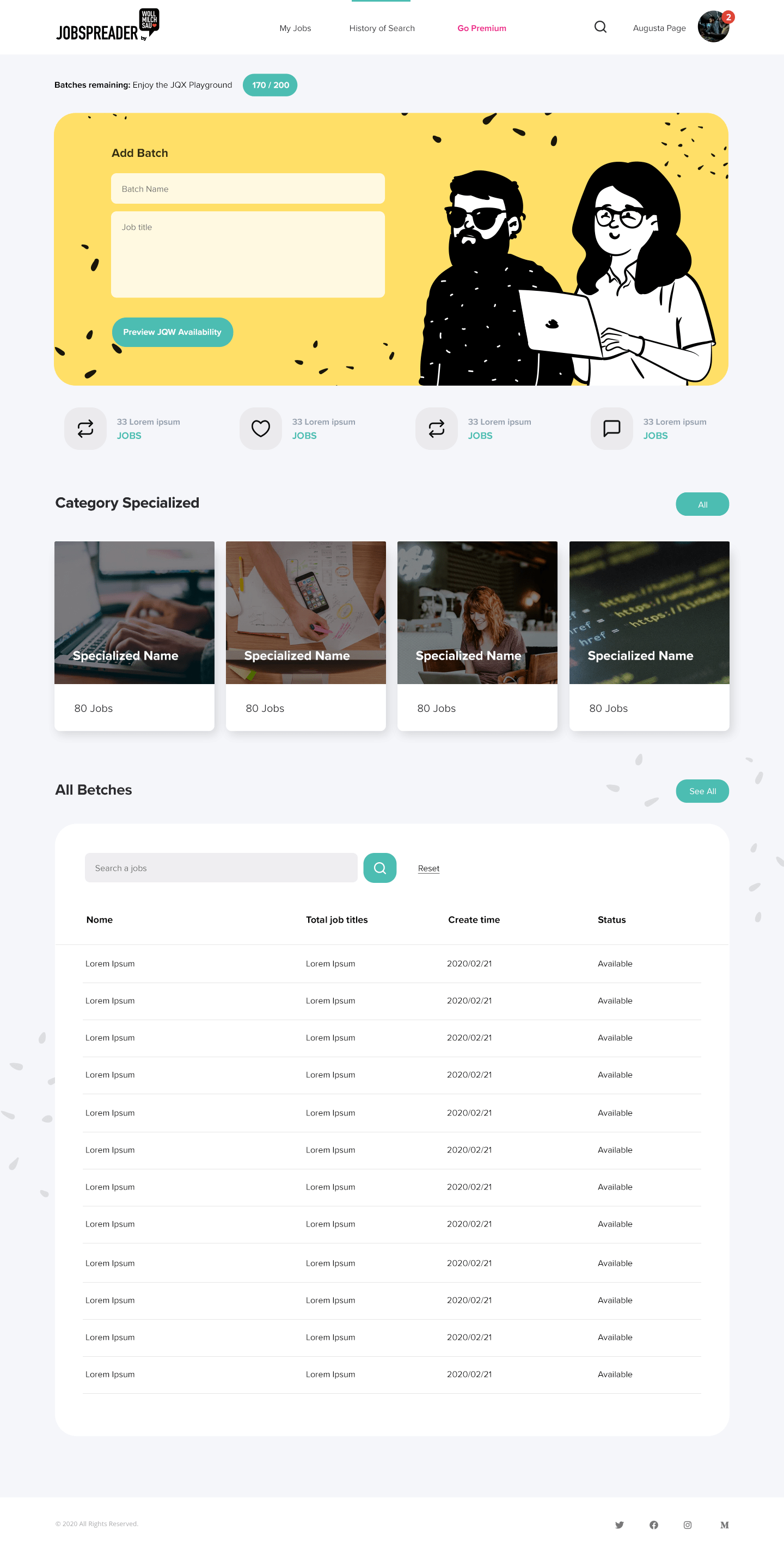 Marketplace Website UI/UX Design - Hipfolio